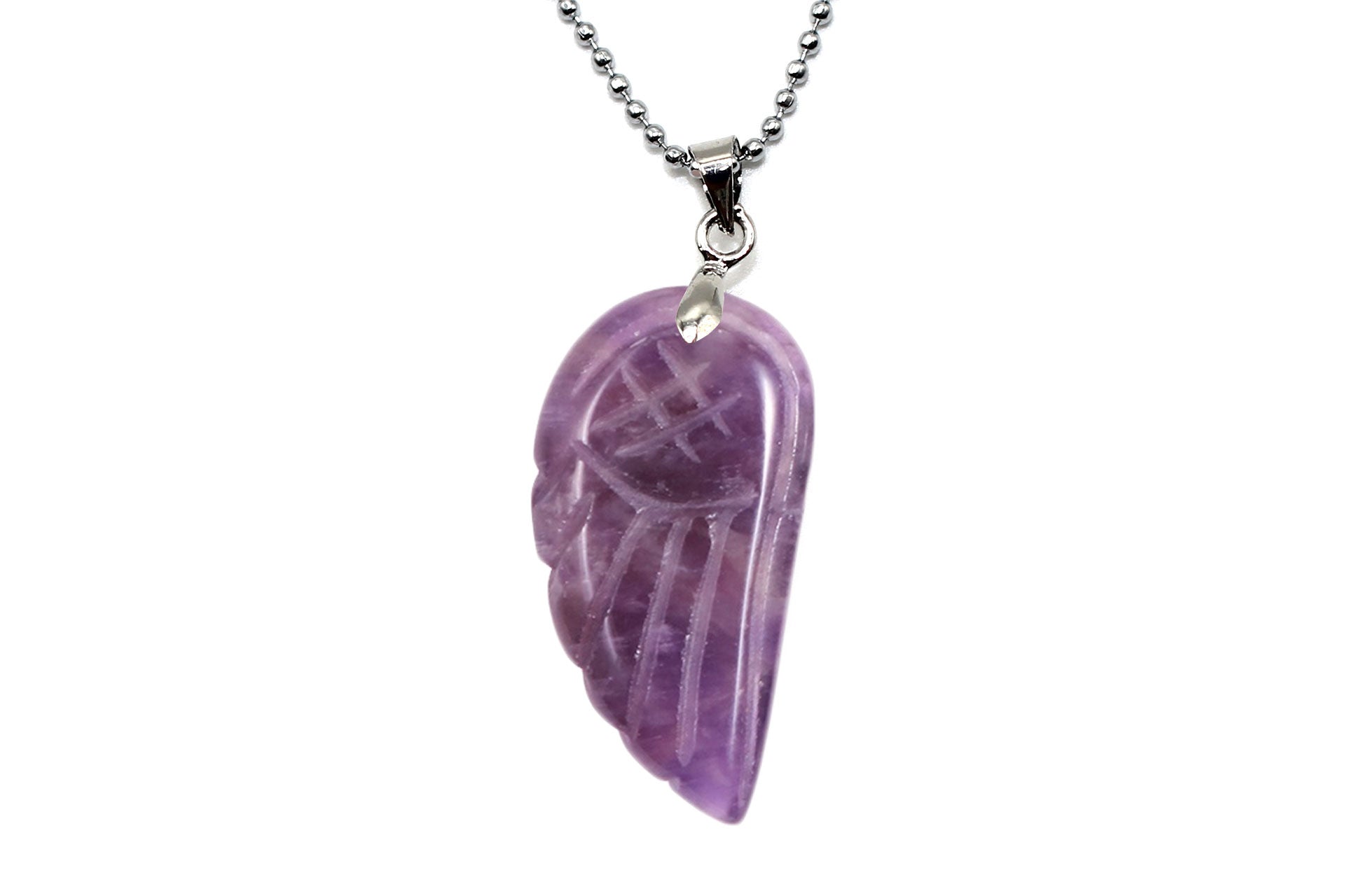 Amethyst angel wing necklace store