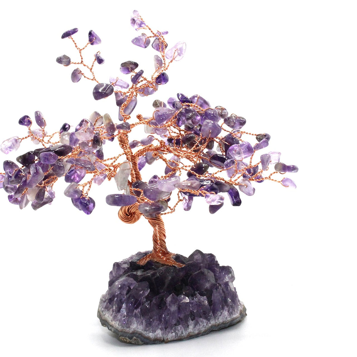 Reiki Energy Charged Crystal Tree Of Life With Amethyst Crystals On A ...