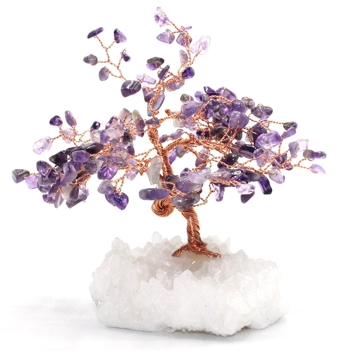 Reiki Energy Charged Crystal Tree Of Life With Amethyst Crystals On A ...