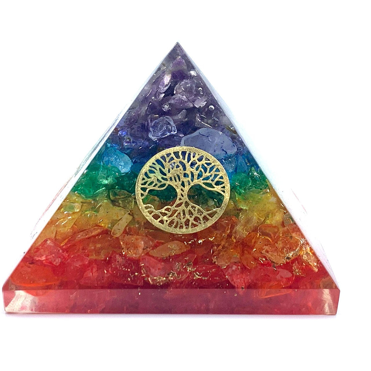 Seven Chakra Orgone Reiki Energy Charged Pyramid | Primal Chakra
