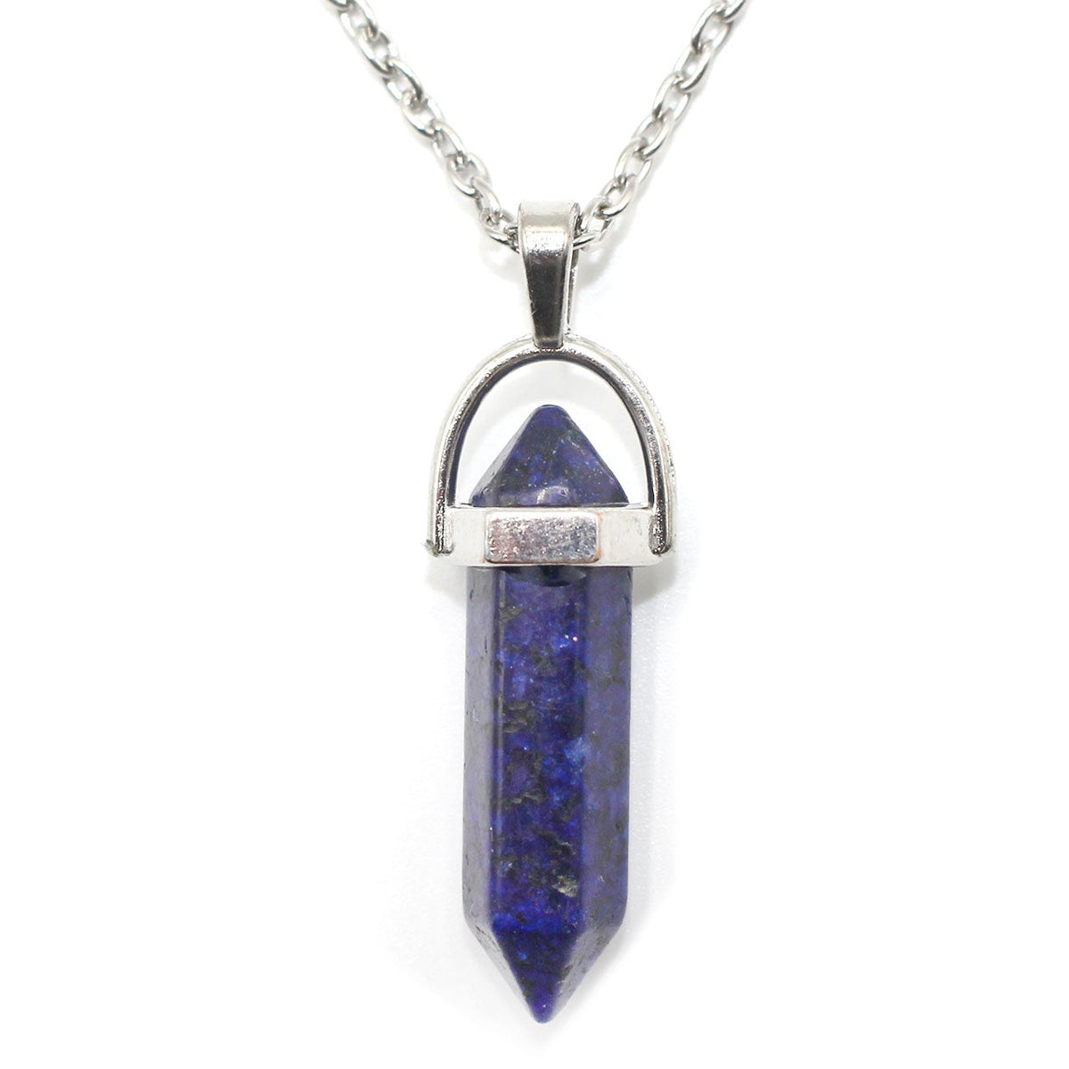 Lapis Lazuli Contemporary Dagger Pendant with a Silver Chain | Primal ...