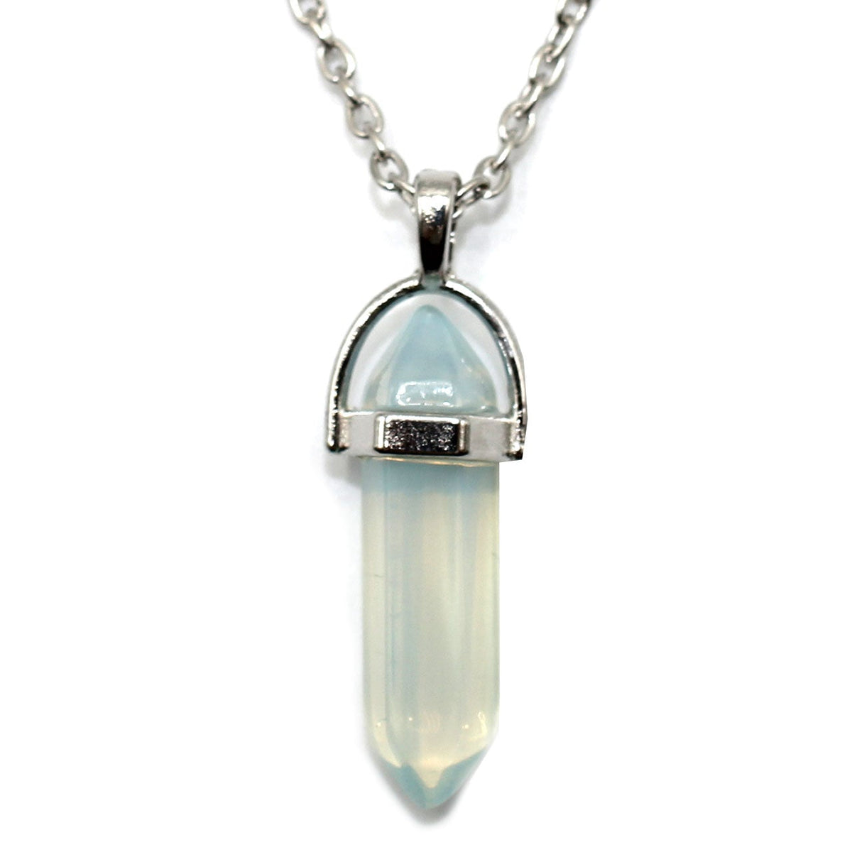 Opal Contemporary Dagger Pendant with a Silver Chain | Primal Chakra