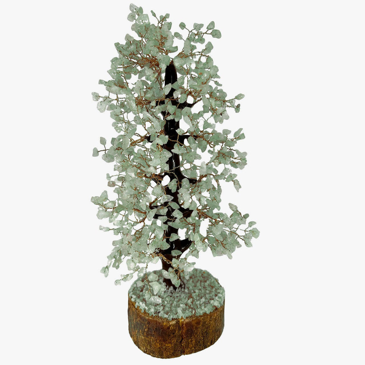 Extra Large Reiki Energy Charged Green Aventurine Wood Base Tree Of ...