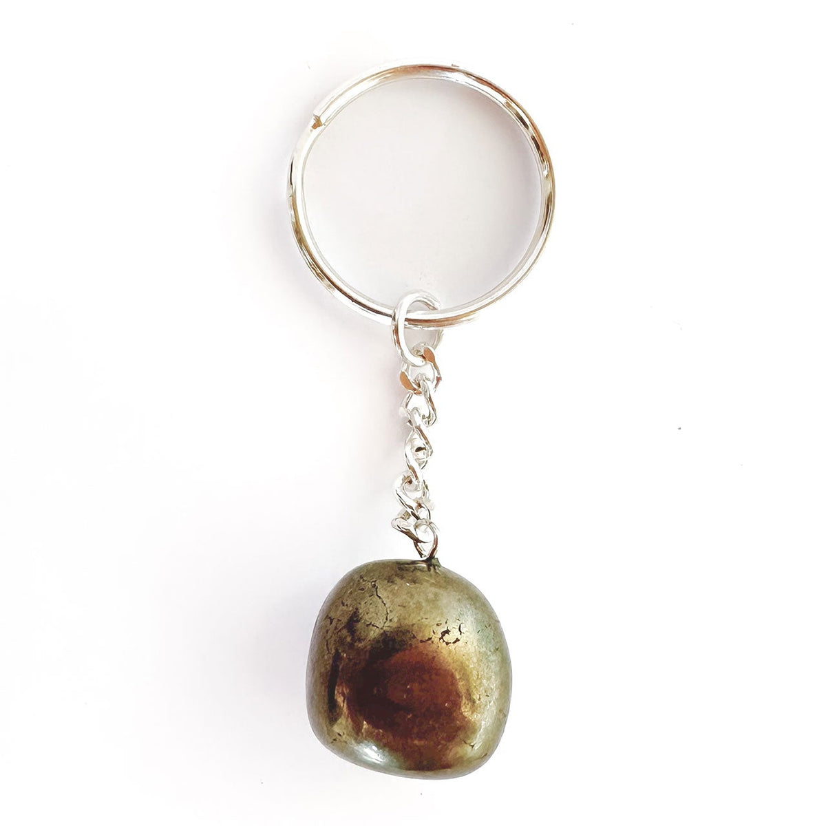 Polished Pyrite Keychain | Primal Chakra
